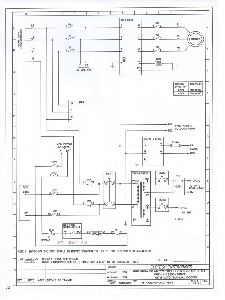 Nice100 + Wiring Diagram With Parameters | PDF