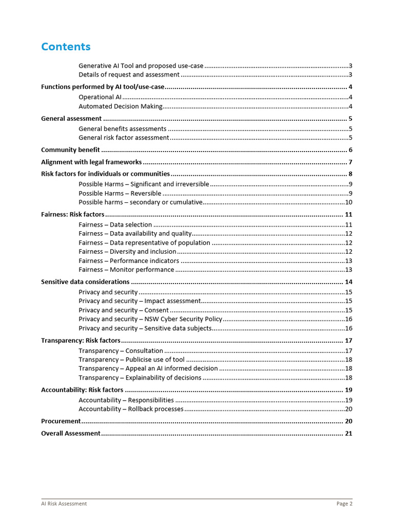AI Risk Assessment Template | PDF | Artificial Intelligence ...