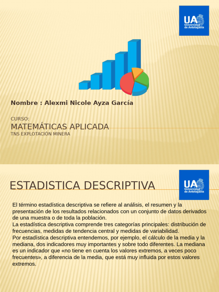 matematicas aplicada | PDF | Media | Mediana