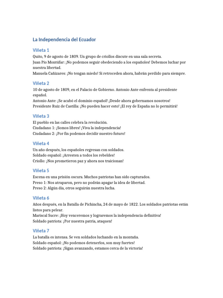 La Independencia Del Ecuador | PDF