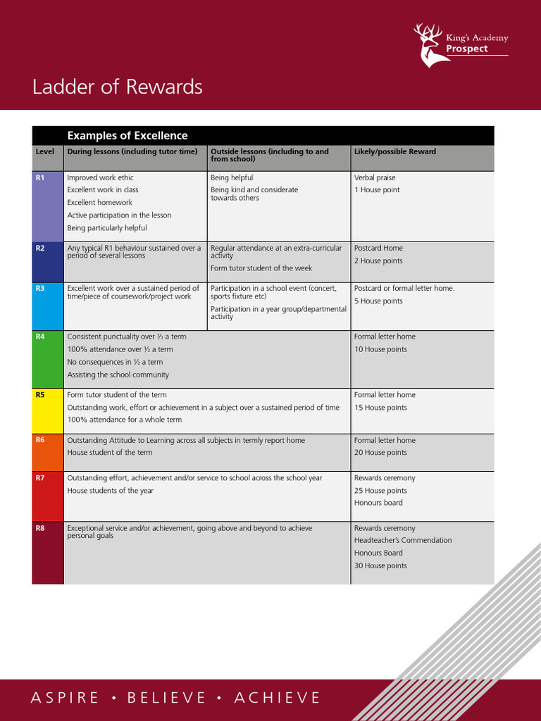Ladder of Rewards and Consequences | PDF