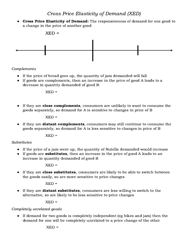 XED and YED + Exercises | PDF | Elasticity (Economics) | Demand
