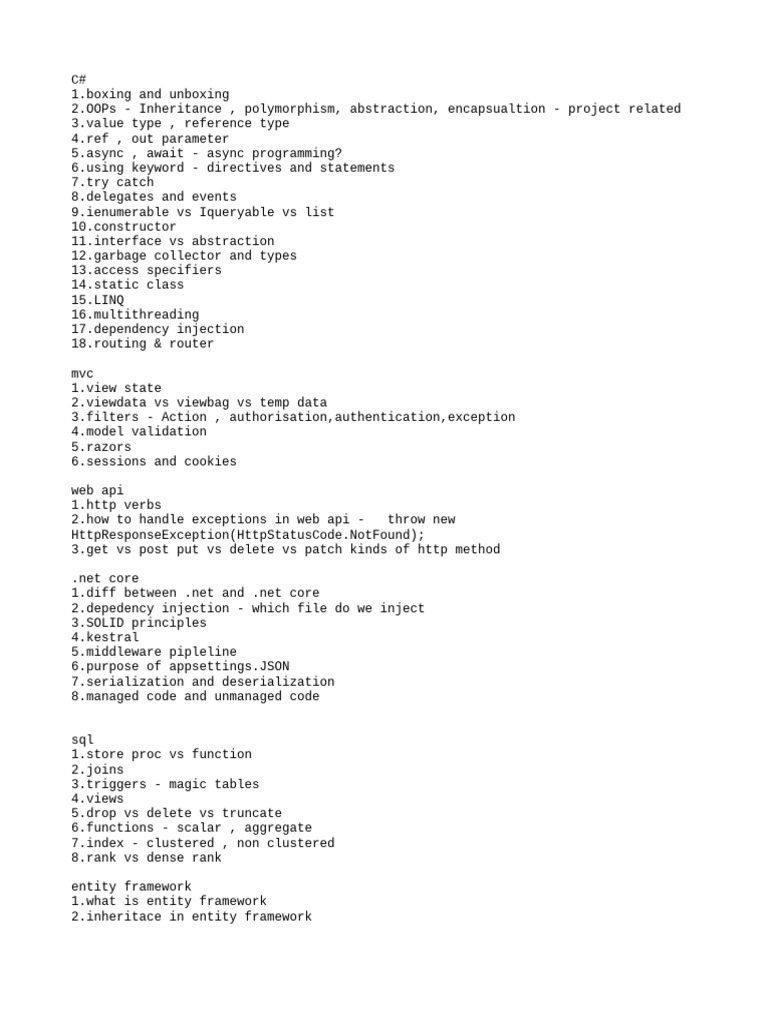C# Interview Qns | PDF