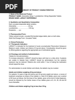 ALU Syrup Dosage in Pediatrics | PDF | Pregnancy | Malaria
