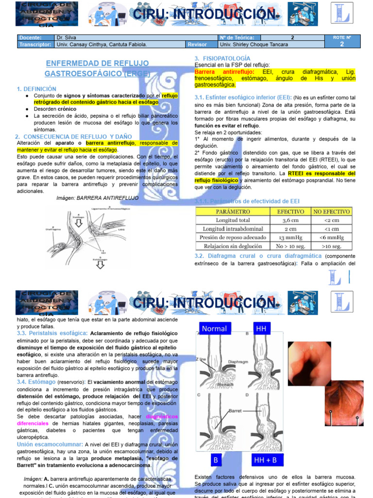 Ciru R2 T2 Erge | PDF | La enfermedad por reflujo gastroesofágico | Esófago