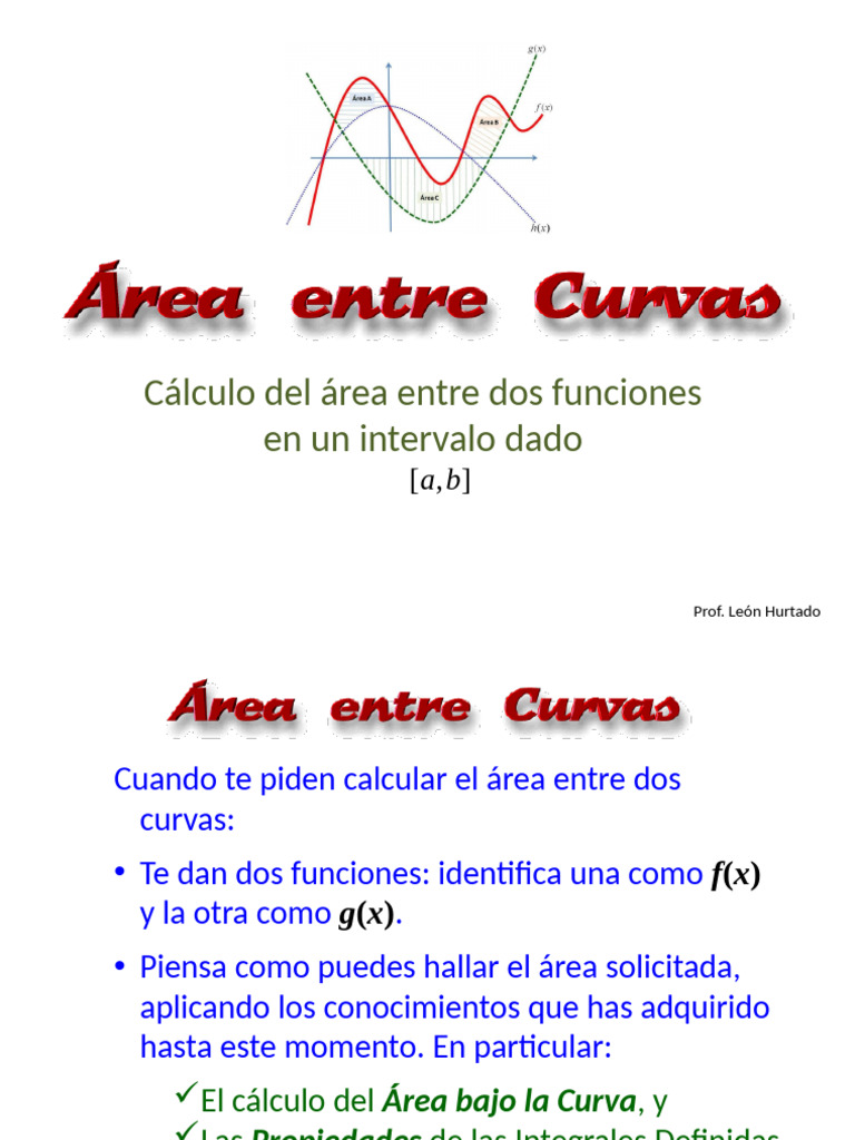 Cálculo del área entre curvas | PDF