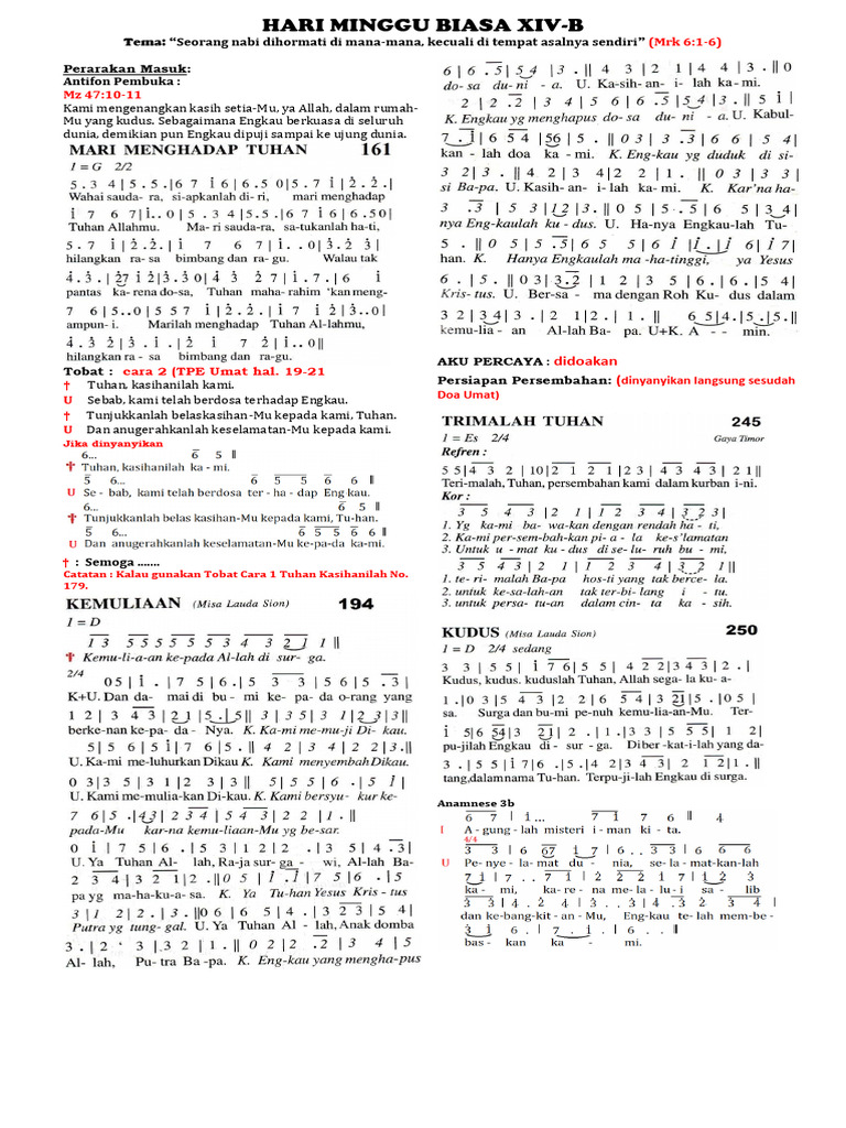 Nyanyian HMB Xiv-B | PDF