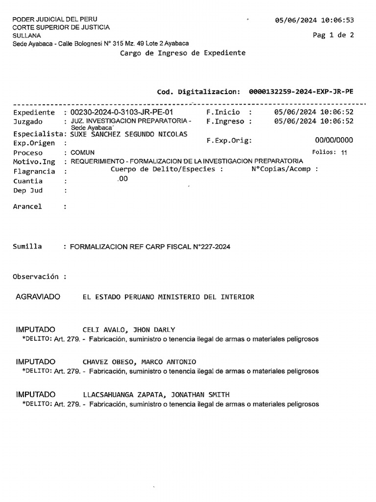 Exp. 00230-2024-0-3103-JR-PE-01 - Anexo - 23981-2024 | PDF