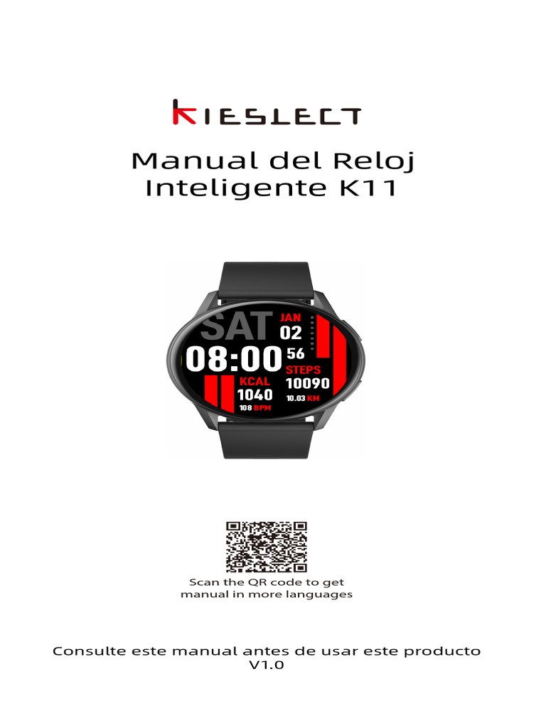 K11 User Guide ES | PDF | Cargador de batería | Reloj