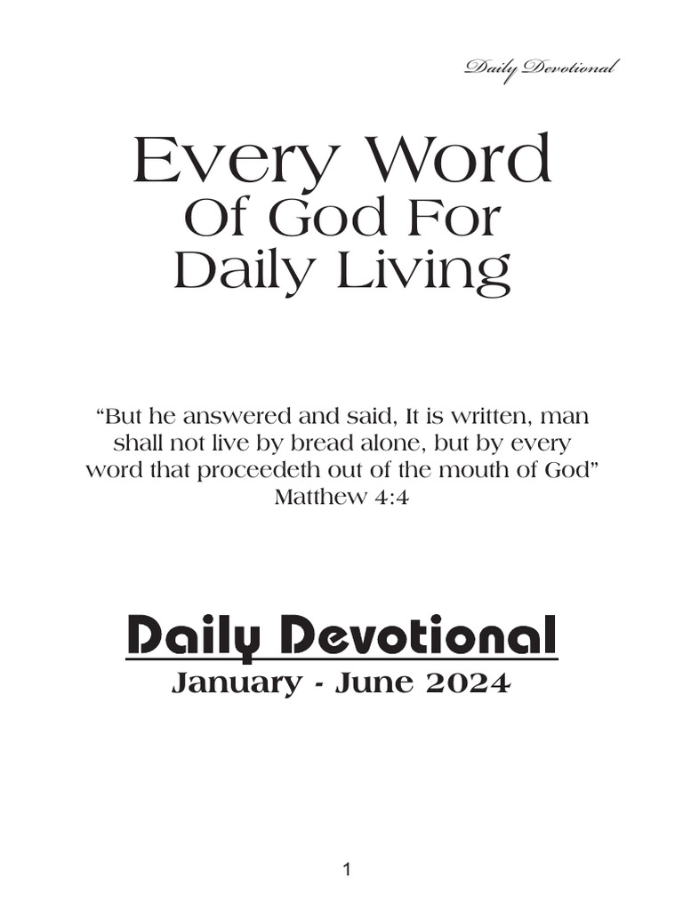 Daily Devotional 2024 (Jan - June) | PDF | Esther | Bible