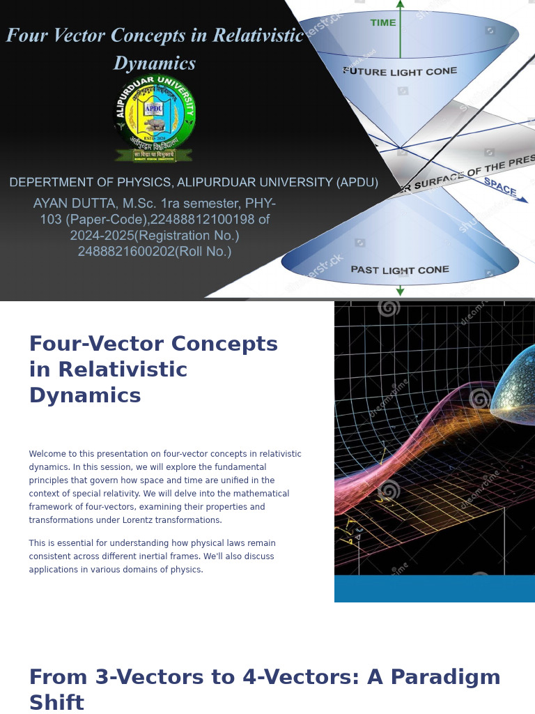 Four Vector Concepts in Relativistic Dynamics | PDF | Special ...