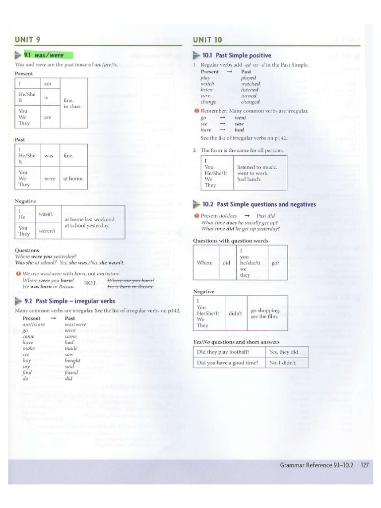 FRAN - Grammar - Simple Past Unit - Extra Exerc | PDF