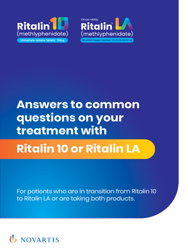 Ritalin 10 and LA Treatment Guide | PDF | Attention Deficit ...