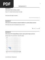 Math Enlargement Practice | PDF | Shape | Area