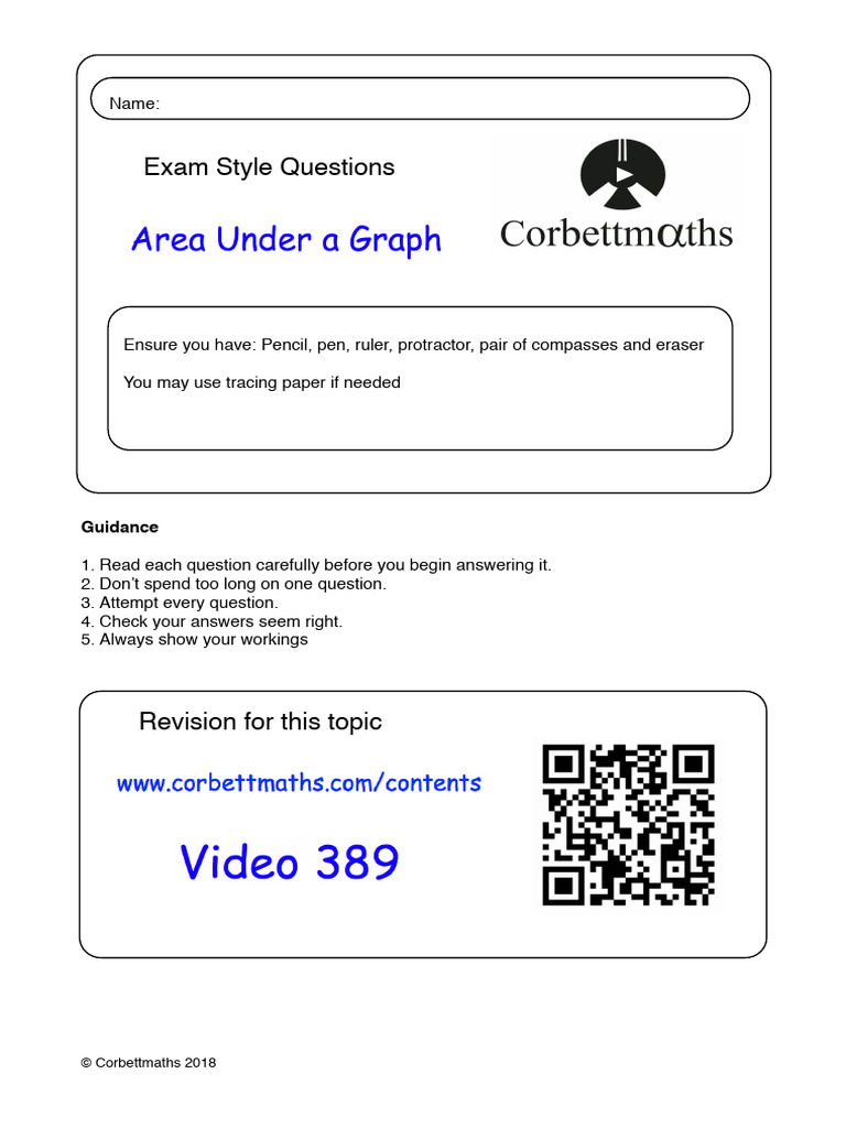 Exam Style Questions for Physics Revision | PDF | Motion (Physics ...
