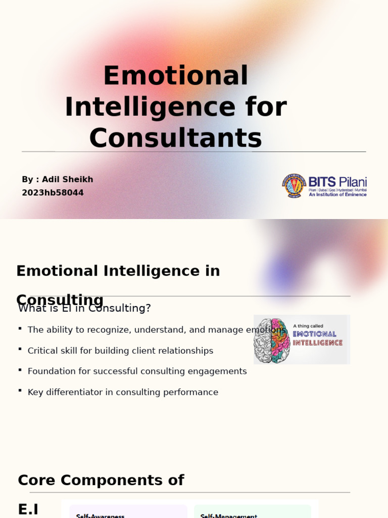 Emotional Intelligence Assignment Submitted by Adil Sheikh | PDF | Communication | Emotional ...