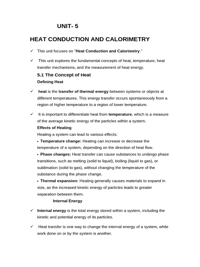 Grade 11 Unit 5 Lesson Note | PDF | Heat | Thermal Expansion
