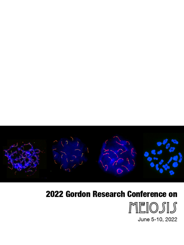 2022 Gordon Research Conference On Meiosis 060322 | PDF | Meiosis ...