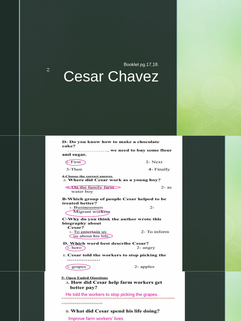Cesar Chavez and Farm Workers' Rights | PDF
