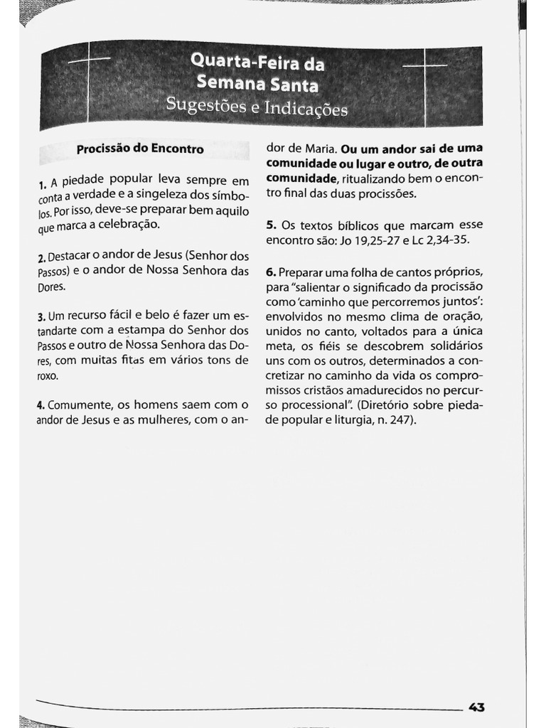 Quarta Feira Santa | PDF