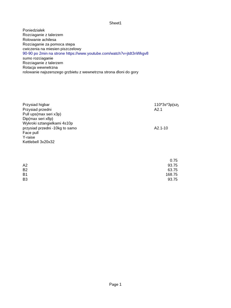 Trening Najnowszy Pazdziernik2 | PDF