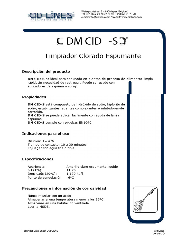 DM CID-S TDS Esp | PDF