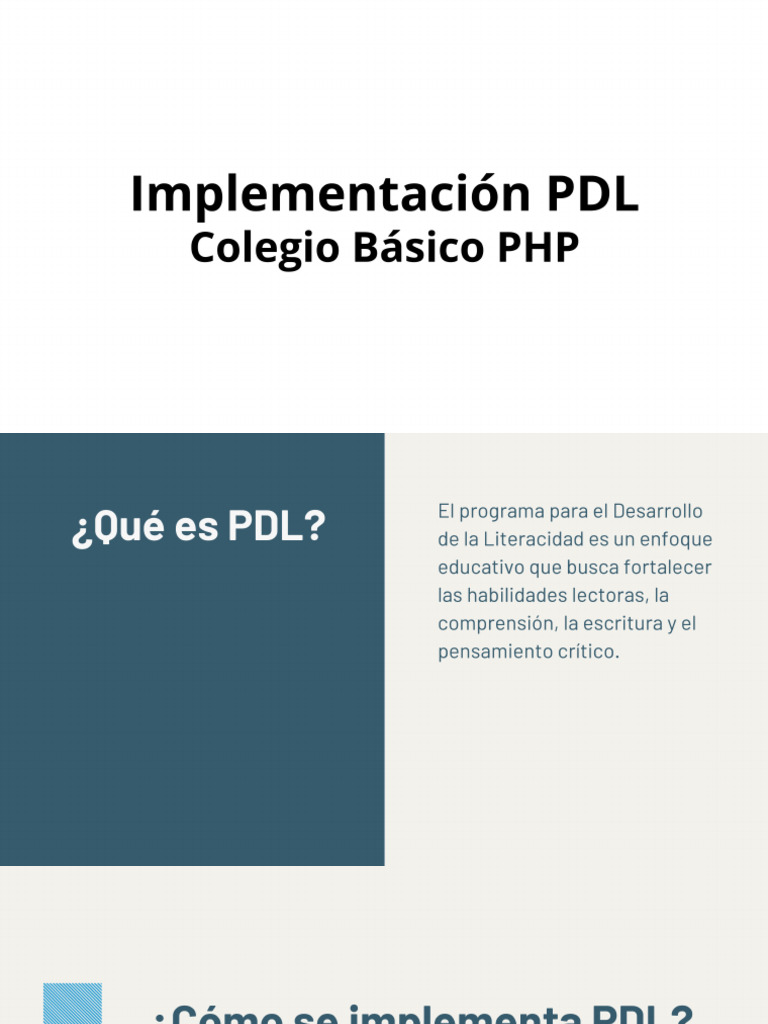 Presentación PDL PHP 2025 | PDF