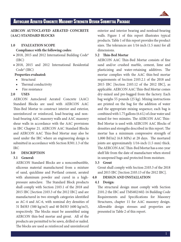 Block and Lintel Submittal | PDF | Concrete | Strength Of Materials