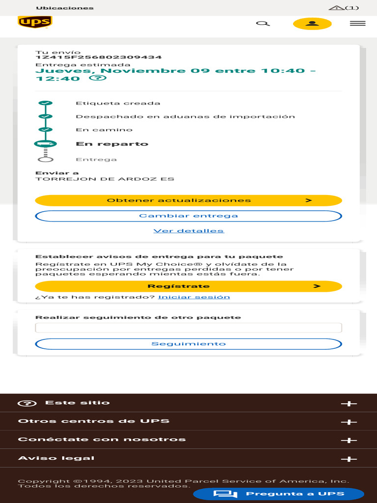 Seguimiento UPS - España | PDF