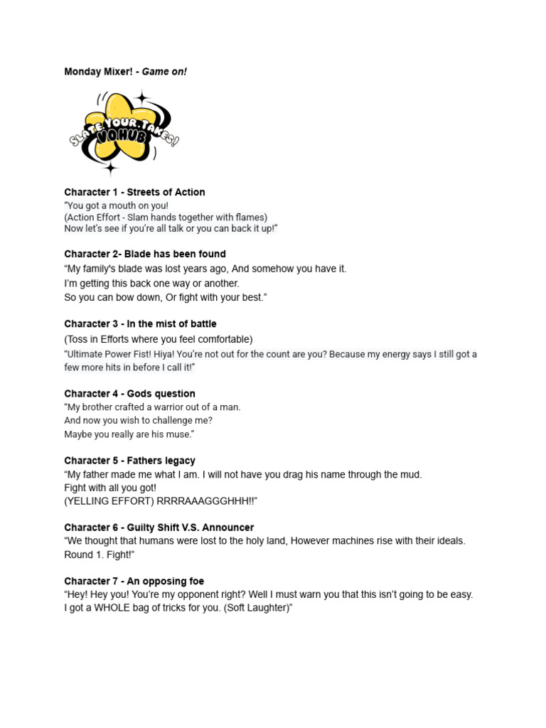 Monday Mixer 8 | PDF