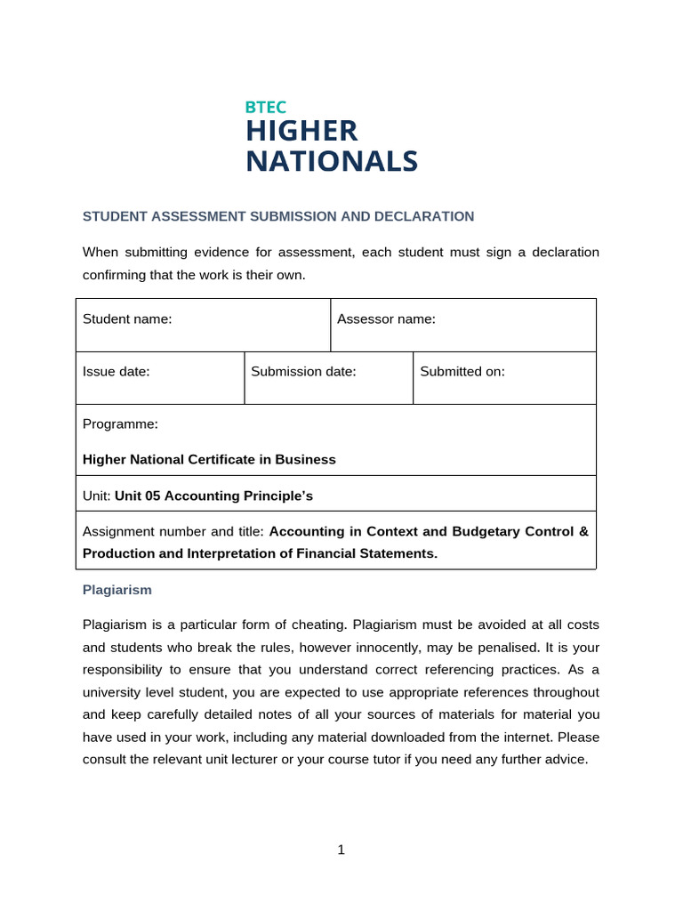 Unit 05 Accounting Principles Template 1 | PDF | Expense | Accounting