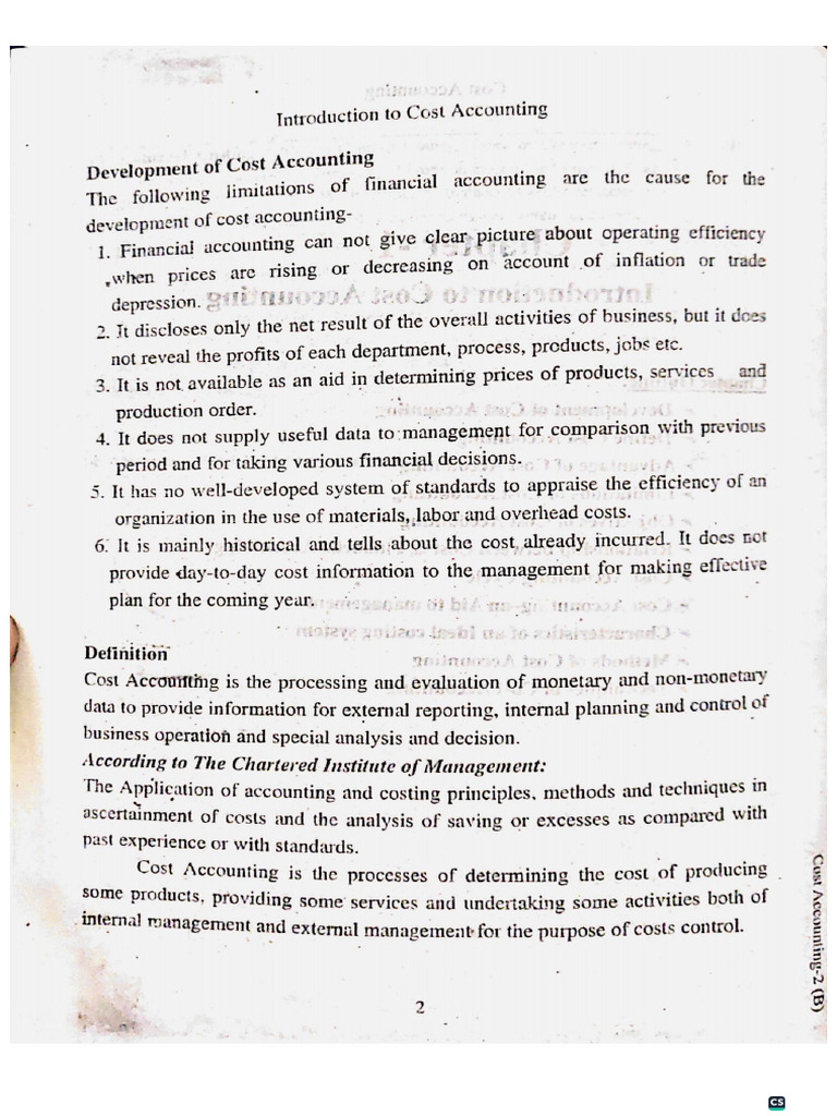 Cost Accounting Pdf