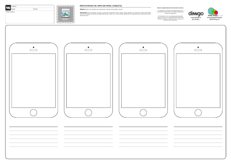 Dinngo Lab Plantilla A2 Prototipo Tablets | PDF
