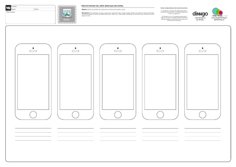 Dinngo Lab Plantilla A2 Prototipo Apps | PDF