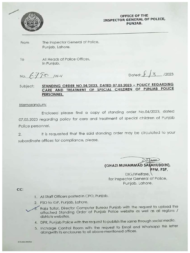 Standing Order | PDF