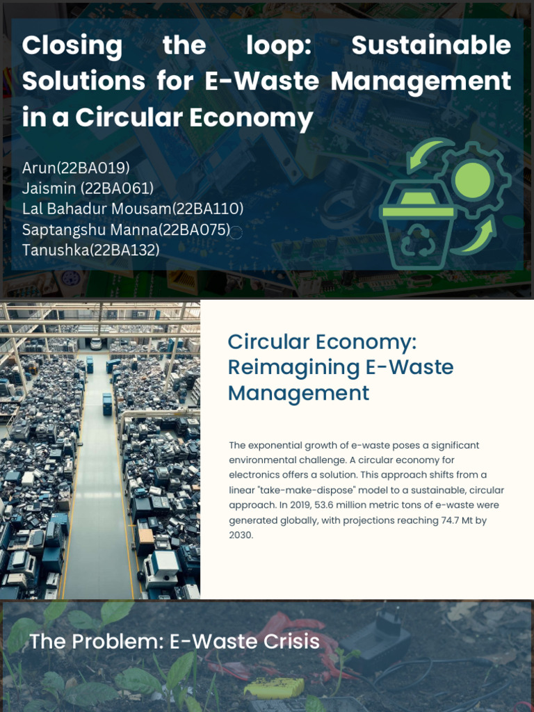 E-Waste Management in a Circular Economy | PDF | Electronic Waste ...
