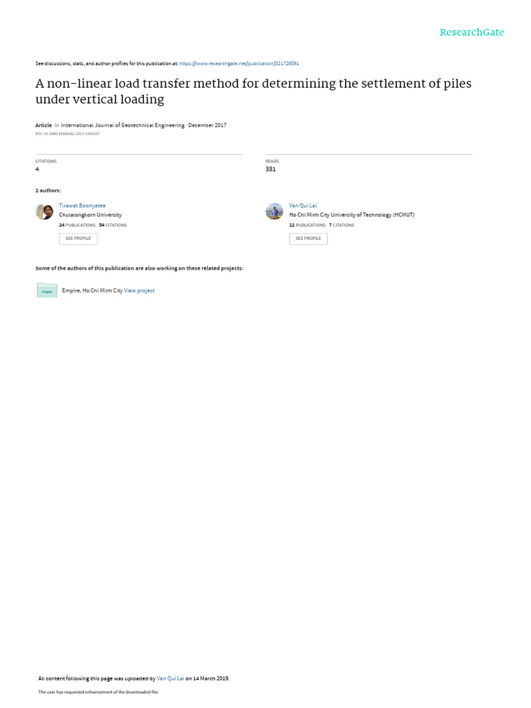 1-2017-Ptd-Boonyatee - (IntJourGeotEng) - A Nonlinear Load Transfer Method For Determining Thes ...