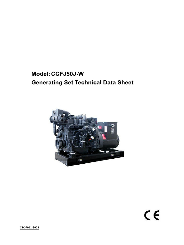SDEC Prime 50kW Gensets Datasheet | PDF