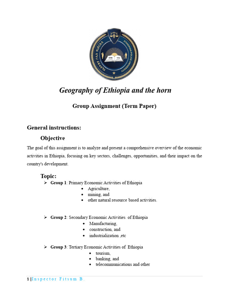 Geography Group Assignment (Extension) | PDF