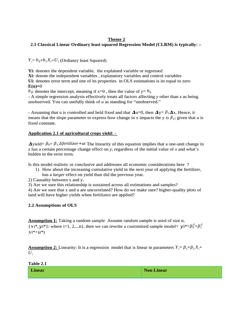 Understanding OLS Regression Models | PDF | Ordinary Least Squares ...