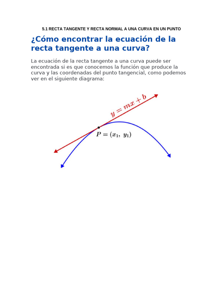 Recta Normal a la Curva | PDF