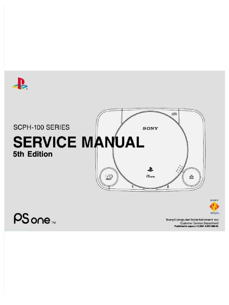 PDF Manual de Servicio Psone Scph 100 Compress | PDF | Manufactured Goods | Electronics