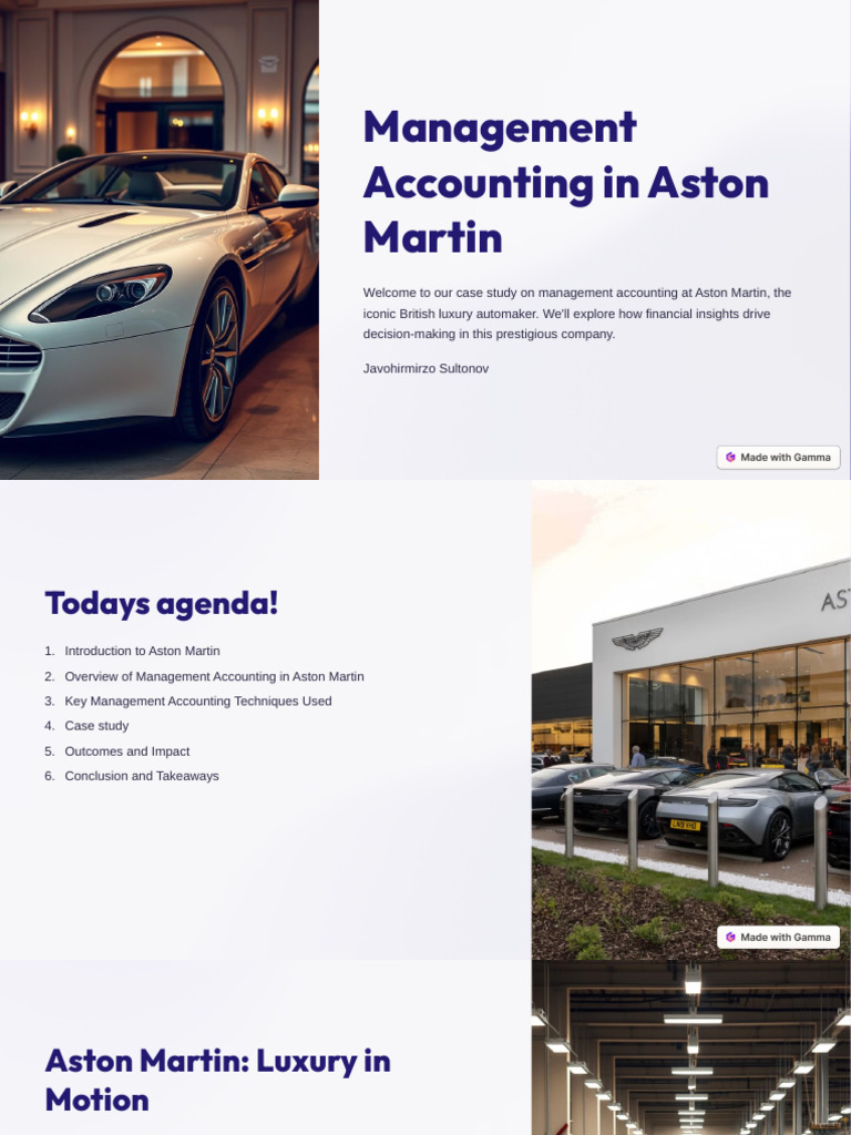 Management Accounting in Aston Martin | PDF | Management Accounting ...