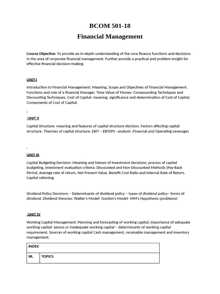 BCOM 501 | PDF | Cost Of Capital | Present Value