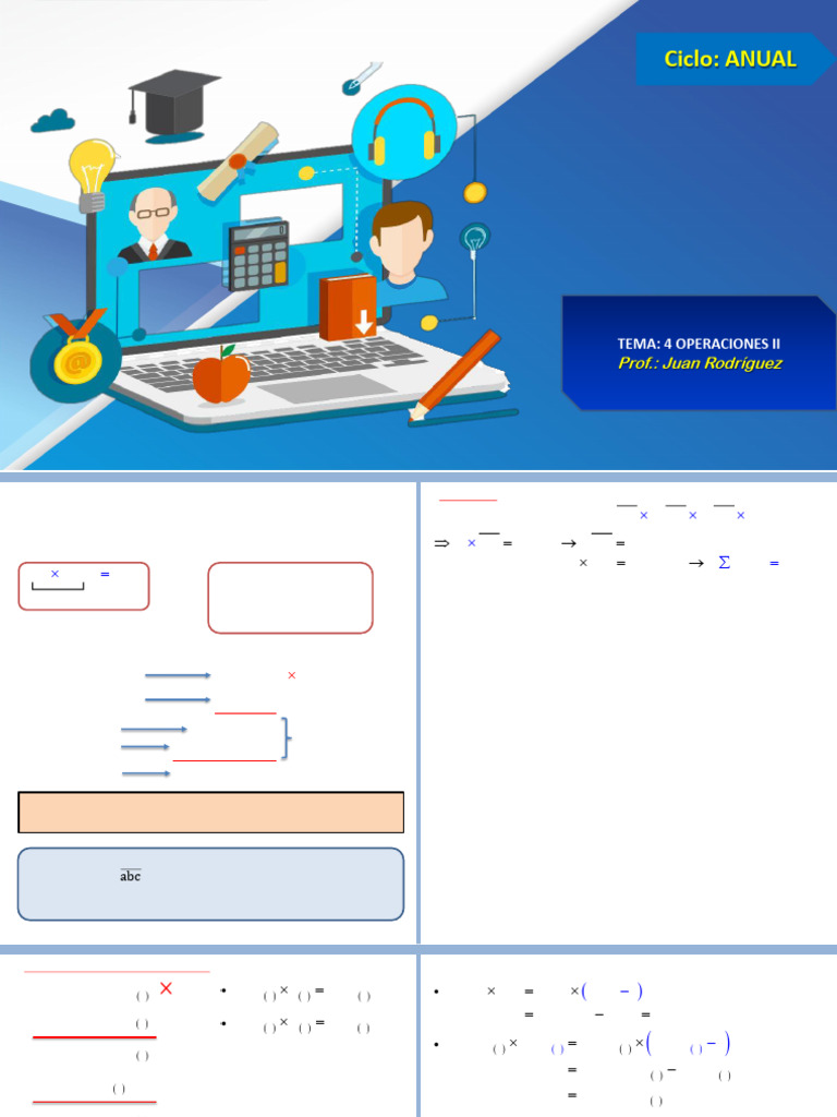 4 Operaciones II - Teoria | PDF | División (Matemáticas) | Multiplicación