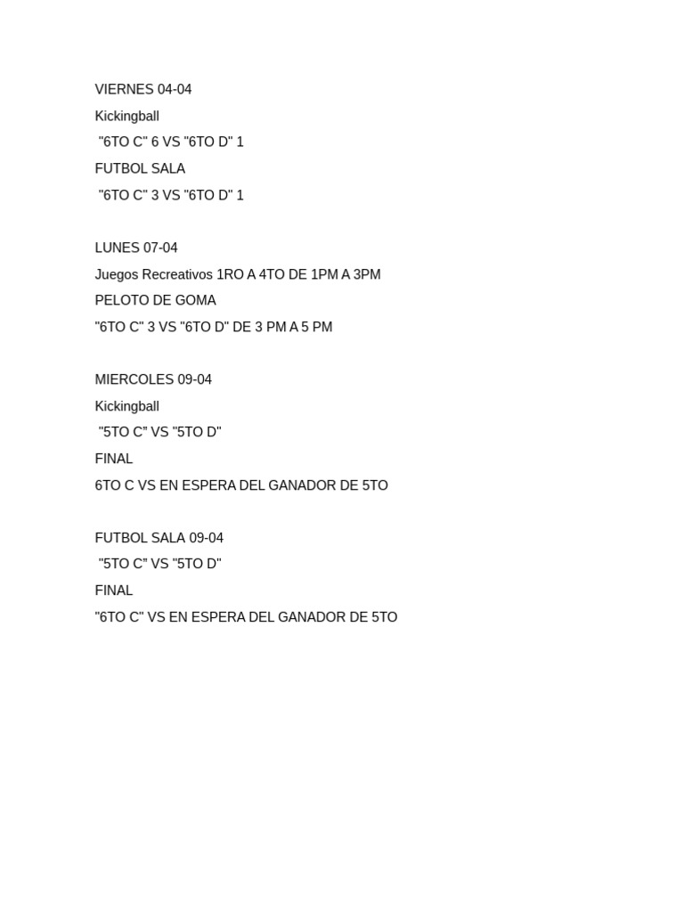 Viernes 04 Crono | PDF