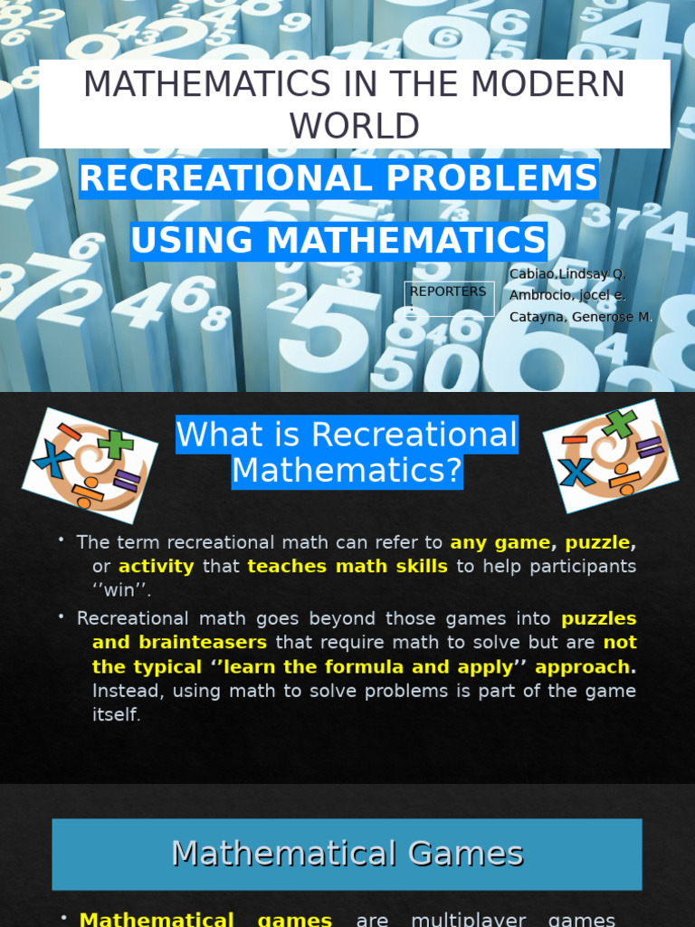 Recreational Mathematics | PDF | Mathematics | Recreational Mathematics