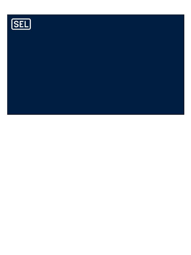 Welcome To Schweitzer Engineering Lab - Introduction To SEL | PDF ...