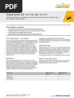 Klueber Microlube Gl 261 Special Lubricating Grease Datasheet | PDF ...