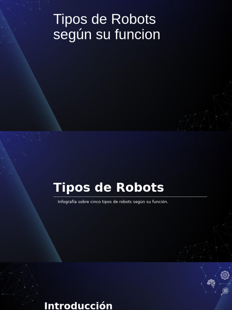 Tipos de Robots según su Función | PDF | Robot | Robótica